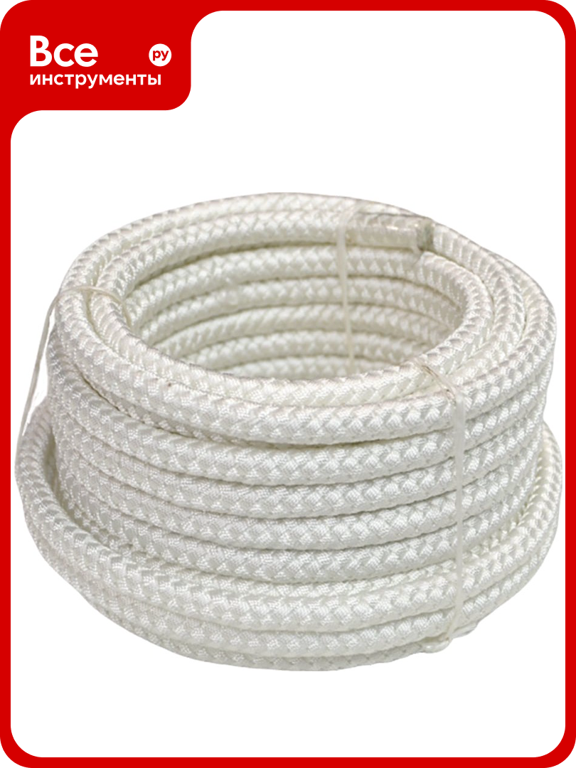 Капроновый фал truEnergy 10 мм, шайба 20 м 12223, крученой полиамидной нити