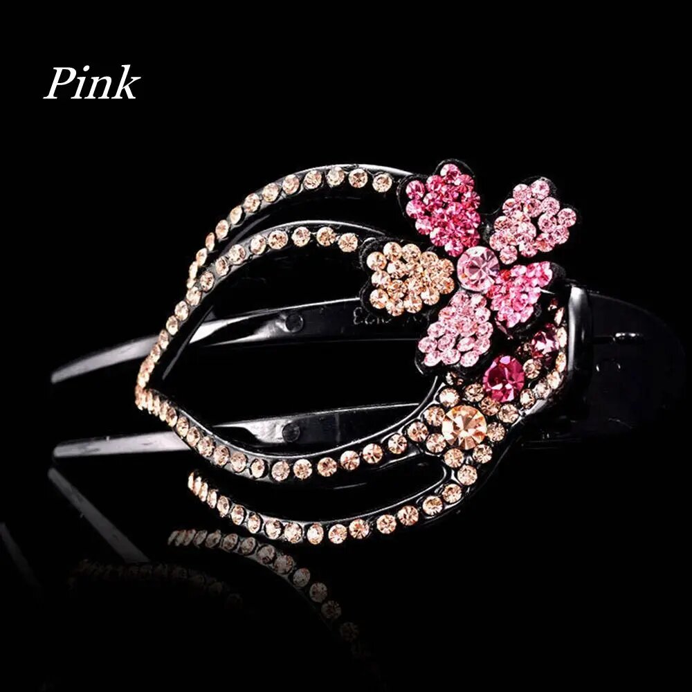 Заколка для волос Genenic пластиковая сердечком Розовый, Pink