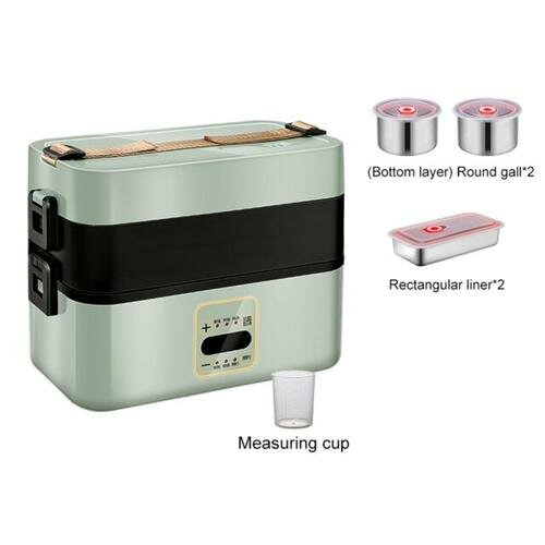 Электрическая коробка для завтрака Нержавеющая сталь Многофункциональный студенческий офис Персонал Микроволновая печь нагревает коробку для завтрака Контейнер для хранения продуктов питания