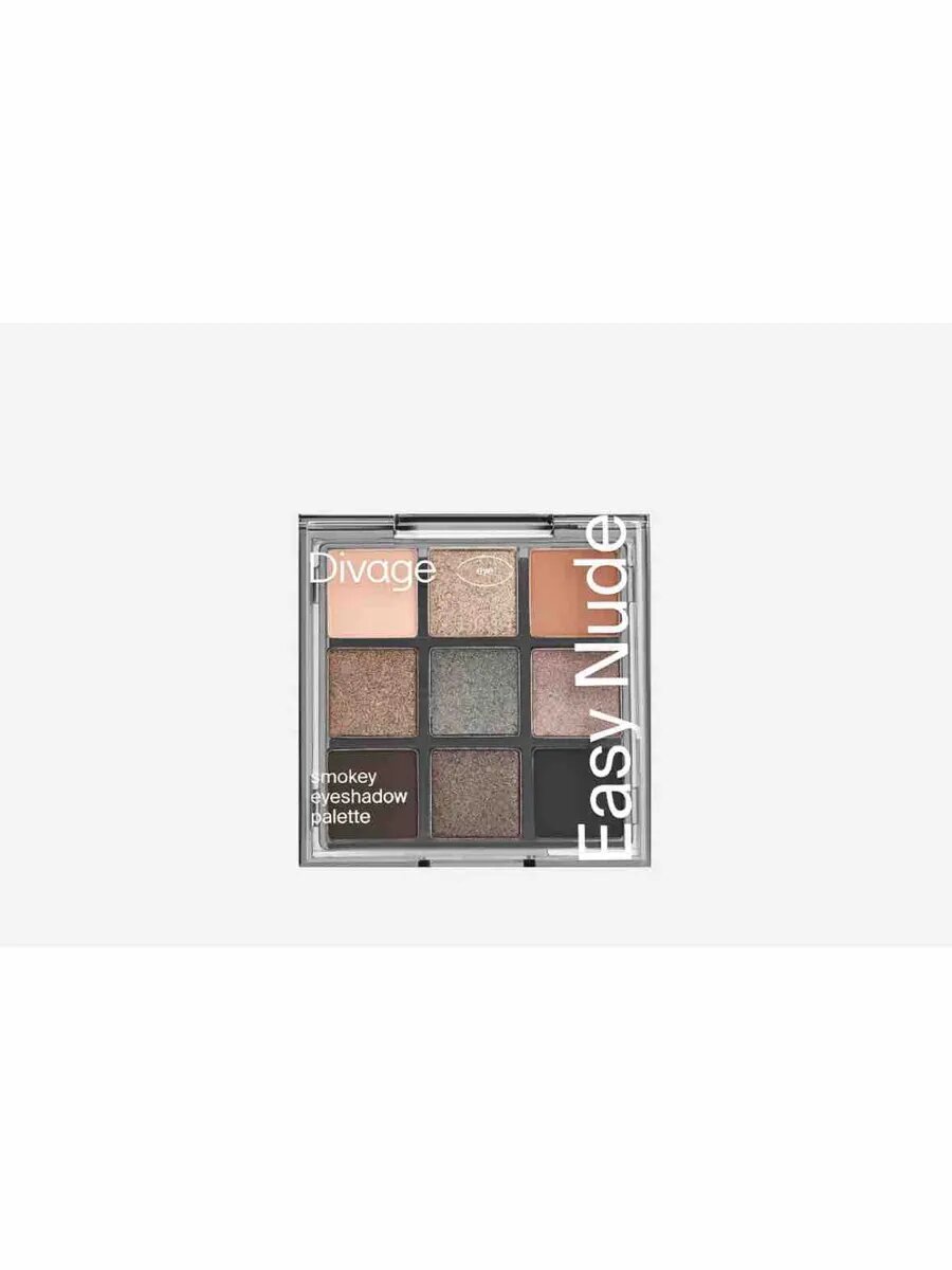 Палетка теней DIVAGE Easy Nude Smokey, универсальные оттенки