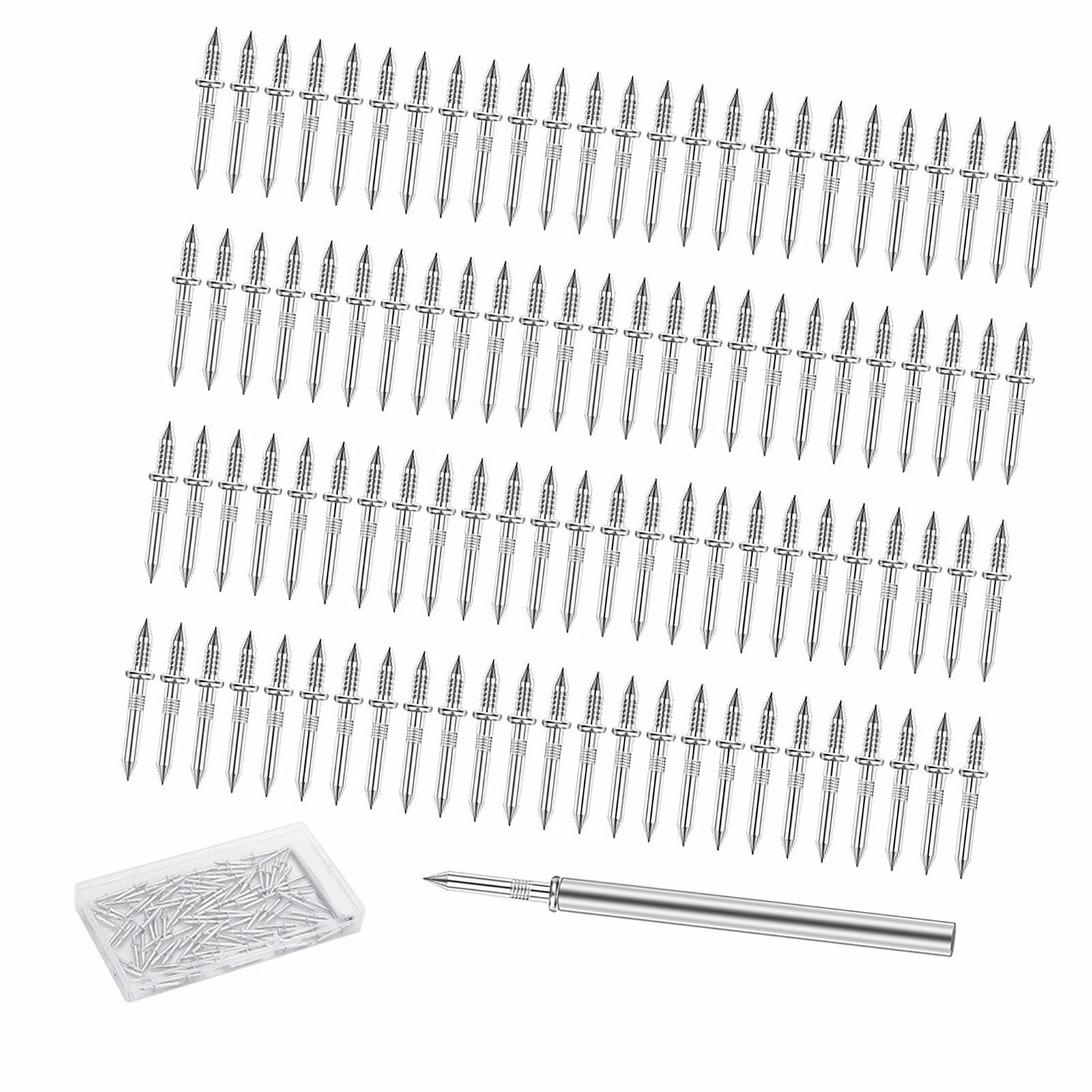 Двусторонние гвозди без следов в комплекте с 1 гильзой в коробке