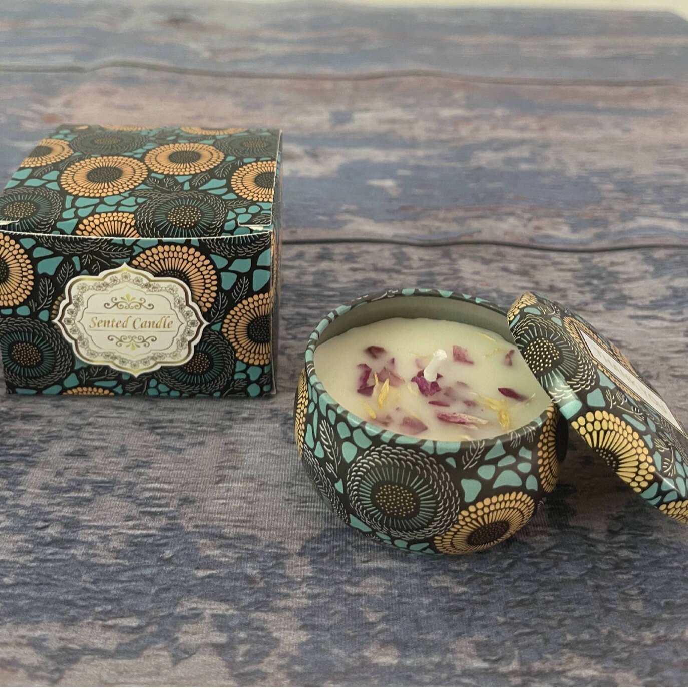 Подарочная коробка Элегантная Русская Классика, для ароматических свеч, зеленый, медный