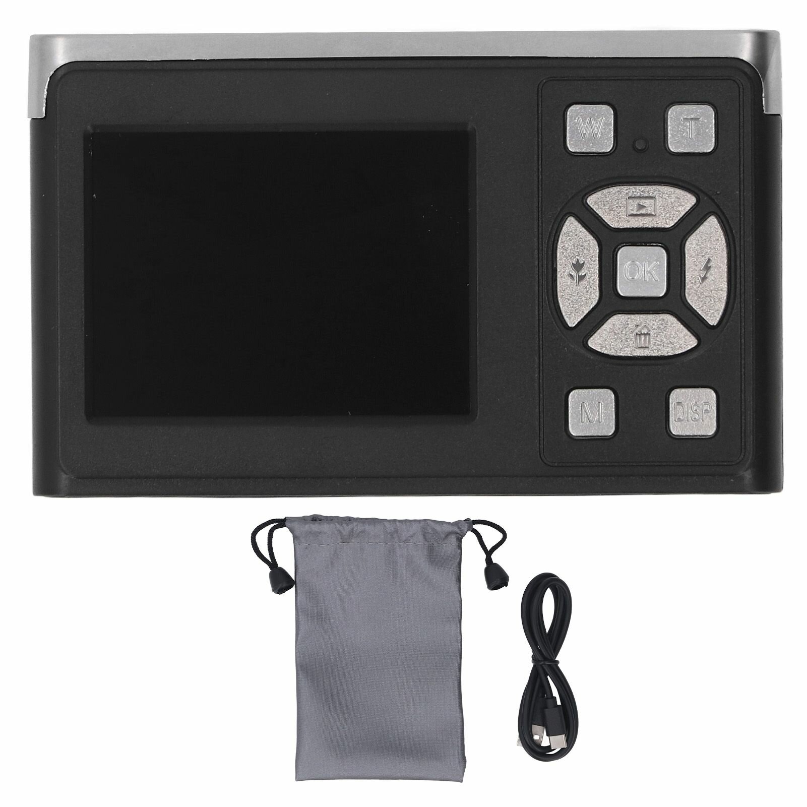 Цифровая камера HD с автофокусом, 16-кратным зумом, 50-мегапиксельным изображением и записью 1080P, винтажная камера с поддержкой передачи видео и фотографий, черная