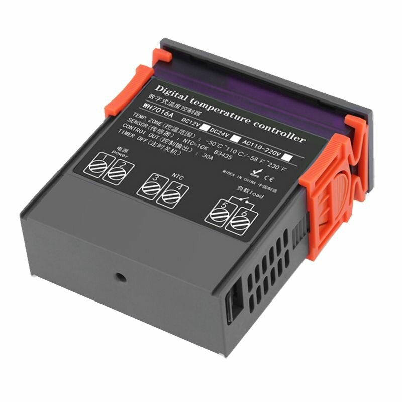 Цифровой регулятор температуры MyPads 7016A 220 В, 30 А с мощным термостатом для контроля Нагрева и Охлаждения