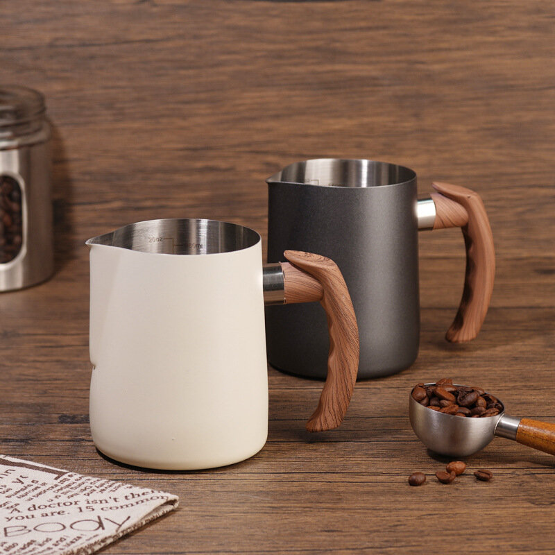 Чашка для латте-арт с точным носиком: 304 нержавеющая сталь, Банка для вспенивания молока