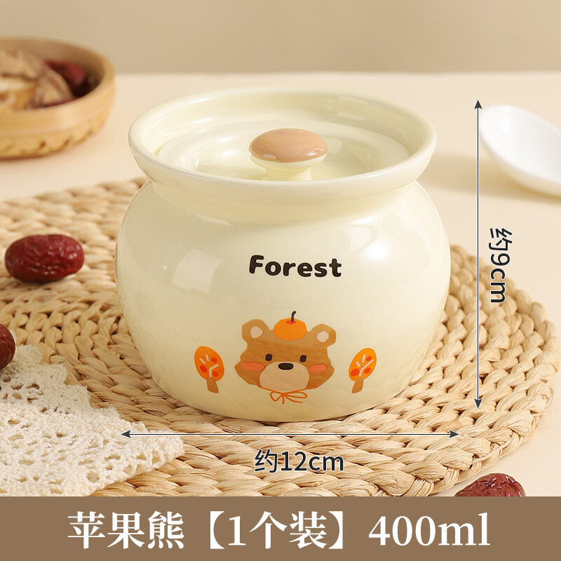 ⭐Оптовая керамическая кастрюля с тонкой ручкой для приготовления яиц на пару, универсальная домашняя кастрюля для птичьих гнезд, пищевая глиняная кастрюля для супа, маленькая кастрюля для тушения, тарелка для тушения⭐