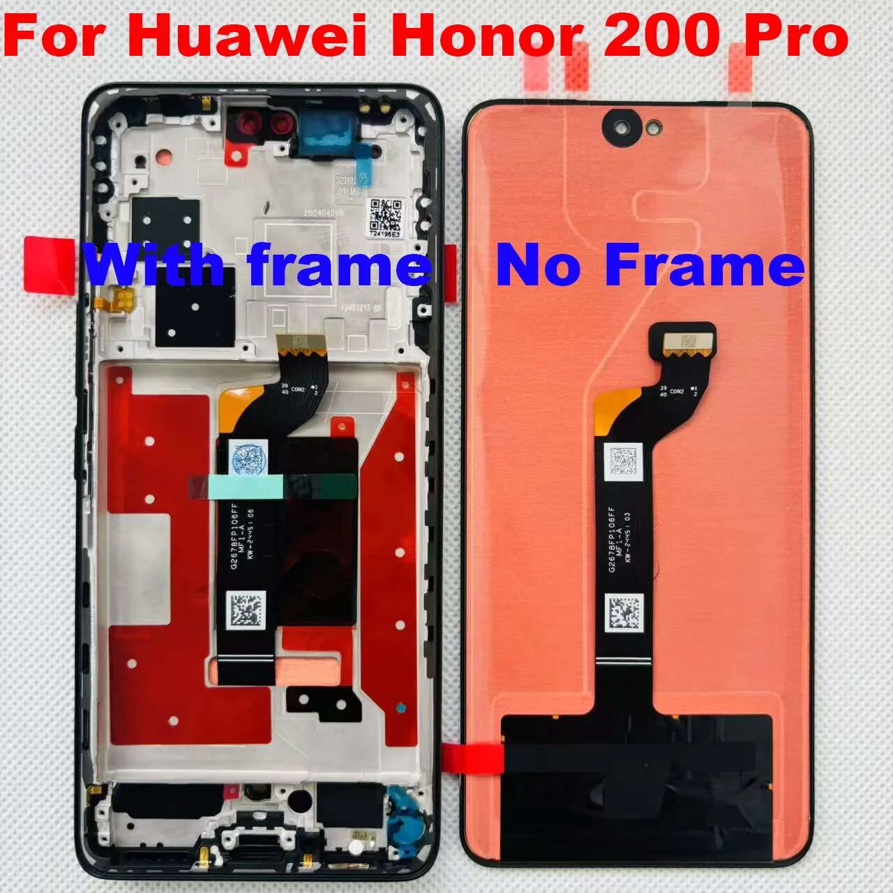 6,7 "оригинал для Huawei Honor 200/honor 200Pro ЖК-экран с сенсорным дигитайзером для Honor 200 ELI-AN00/200 Pro ELP-AN00 рамка for honor 200 Pro