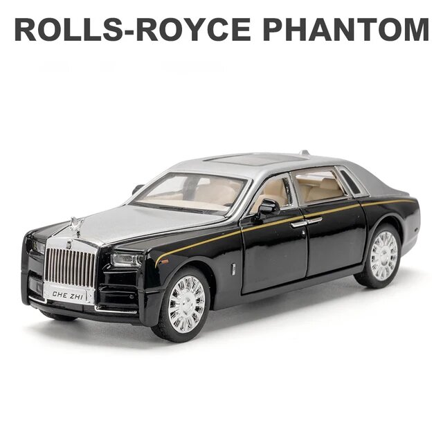 1:32 Модель автомобиля Rolls-Royce Phantom из литого сплава, игрушечные машинки, детские игрушки со звуком и светом, подарки для детей, игрушки для мальчиков