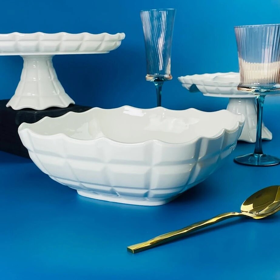 Квадратный салатник 25,5х9см корнелия Фарфор 163-055 118-163-055