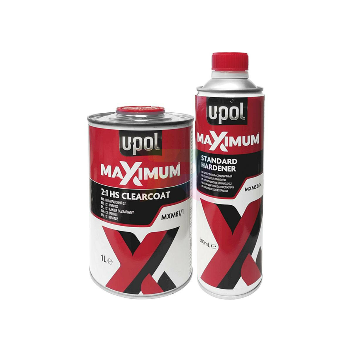 Лак автомобильный U-POL MXM81/1 Maximum 2+1 HS Clearcoat акриловый 1 л. с отвердителем 0,5 л.