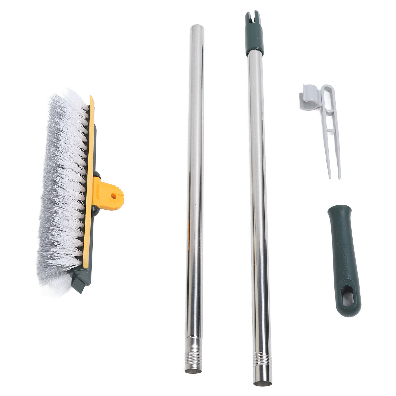 2 в 1 напольная щетка скруббер с длинной ручкой затиркой щетка жесткая щека плитка с плитой 180 градусов для очистки ванной кухня зеленый