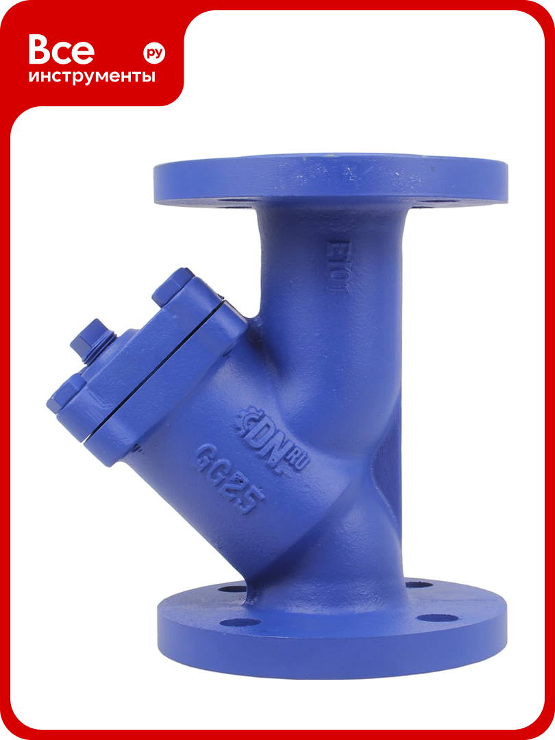 Фильтр сетчатый DN.ru уплотнение – metal Ду50 Ру16 чугунный, фланцевый D260-02462, установки перед регулирующей