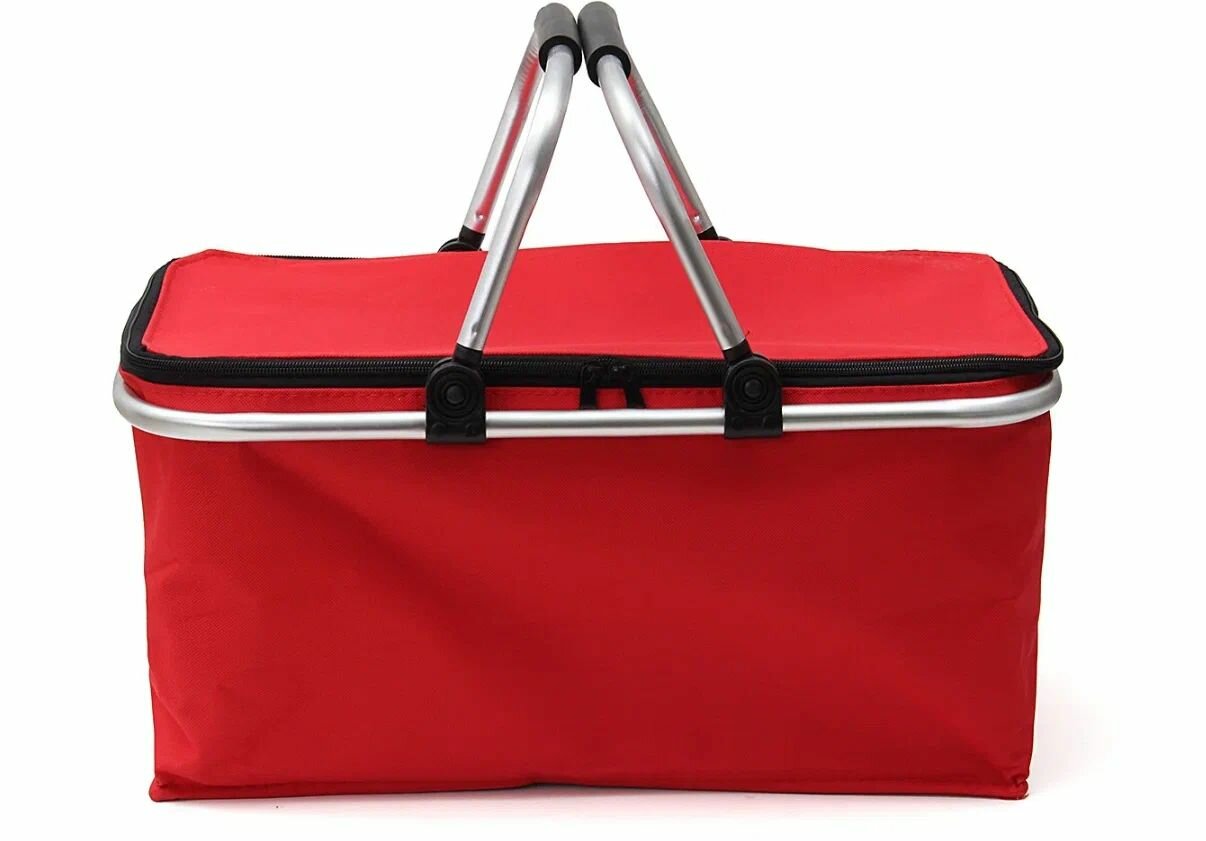 Сумка холодильник складная с каркасом для еды и напитков, 30 литров. Термосумка