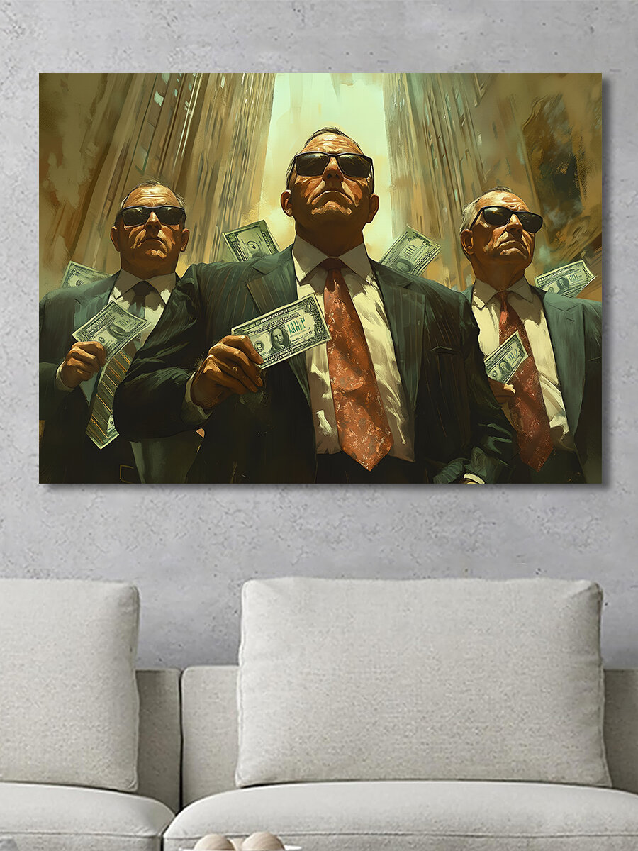 Картина на холсте - "Гангстеры, мафия", 40х60 см.