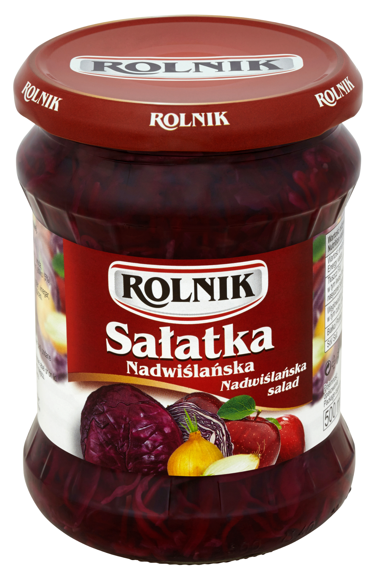 ROLNIK Овощной салат с яблоком в маринаде Sałatka Nadwiślańska 1шт , 500мл Польша