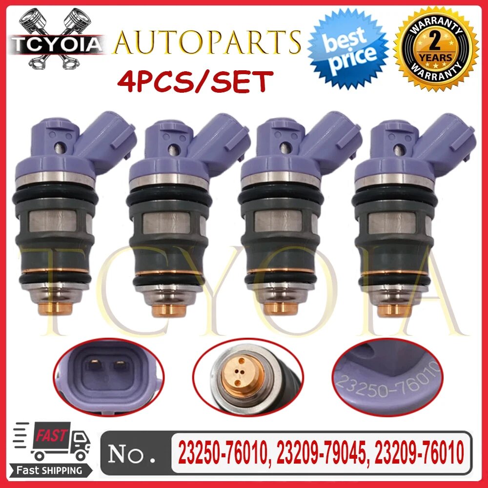 4 шт. 23250-76010 23209-79045 23209-76010 Форсунка топливной форсунки для TOYOTA NA Previa Estima 2.4L 2TZFE 1990~1996 2325076010