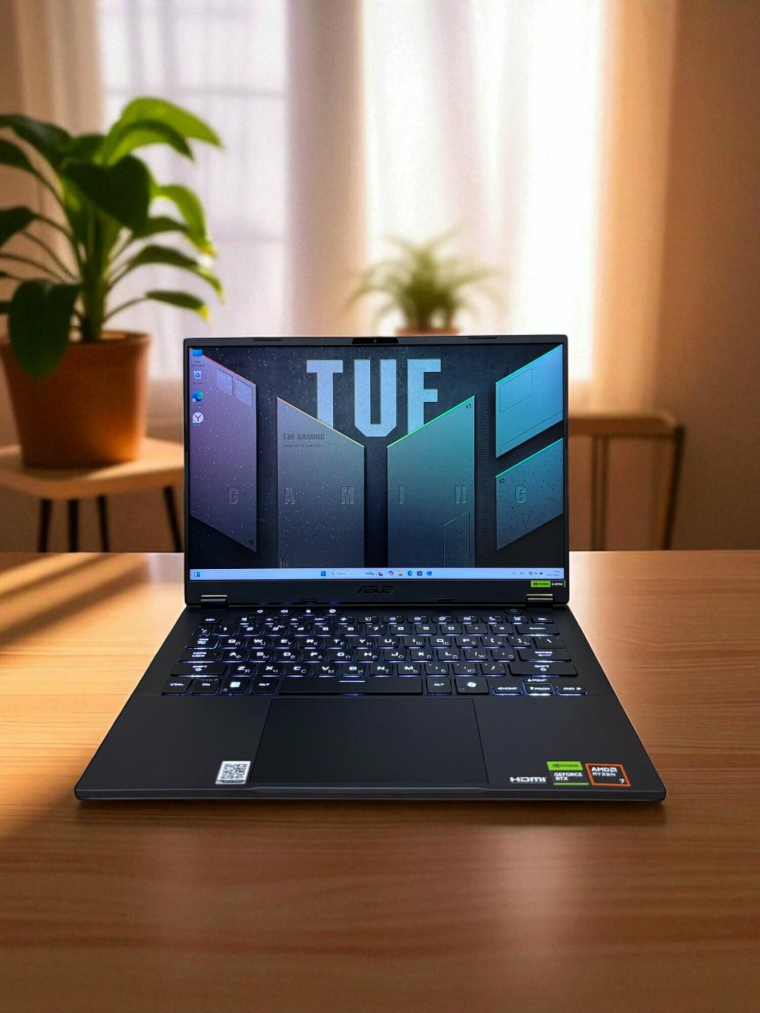 Ноутбук Asus TUF Gaming A14 Air FA401 Ryzen AI 7 H 350, 32 ГБ, 1 ТБ, RTX 5060, 2.5K, Win 11, Черный, Русская раскладка