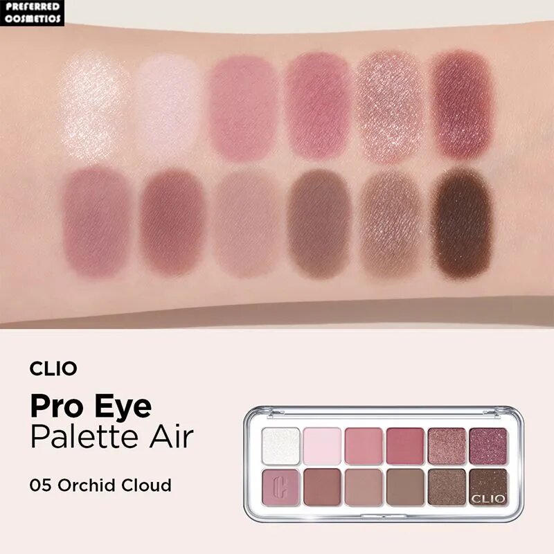 Палитра теней для век CLIO PRO Air/двенадцать цветов