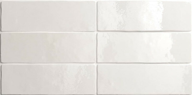 Керамическая плитка Equipe Artisan White настенная 6,5х20 см белый для ванной комнаты, для кухни, на фартук Испания