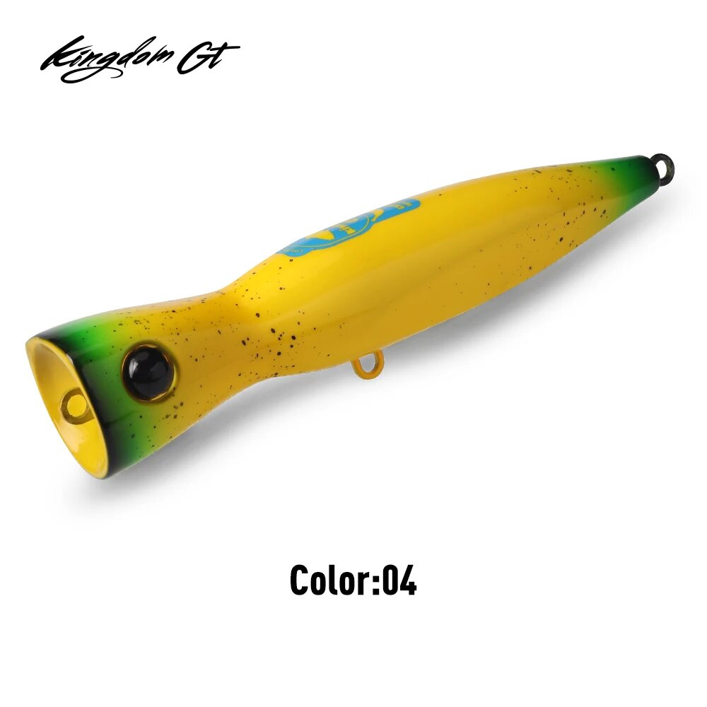 Приманка KINGDOM GT Поппер для морской рыбалки Желтый, 160mm 60g, 4562-04
