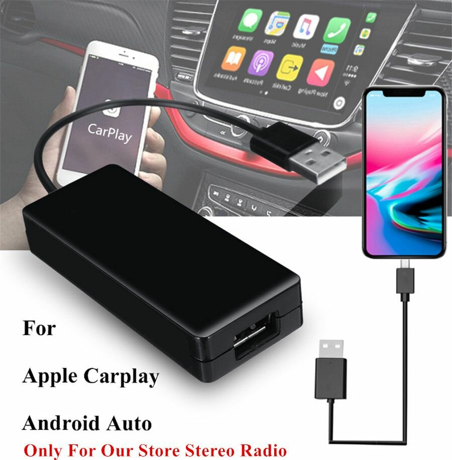 Usb-адаптер dongle для android auto стереонавигационного проигрывателя iphone ios carplay