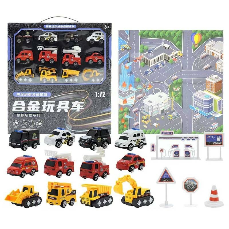 Календарь рождественский с обратным отсчетом бренд стиль г с 24 умными коллекционными пожарными машинами