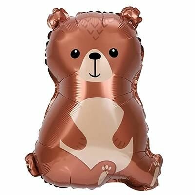 Воздушный шар фольгированный весёлая затея Мишка лесной, коричневый, 25"
