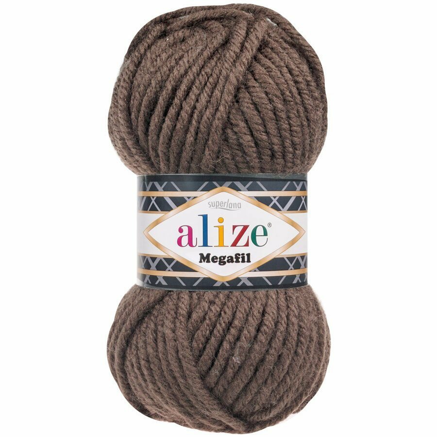 Пряжа Alize SUPERLANA MEGAFIL 240 кофе с молоком (5 мотков)