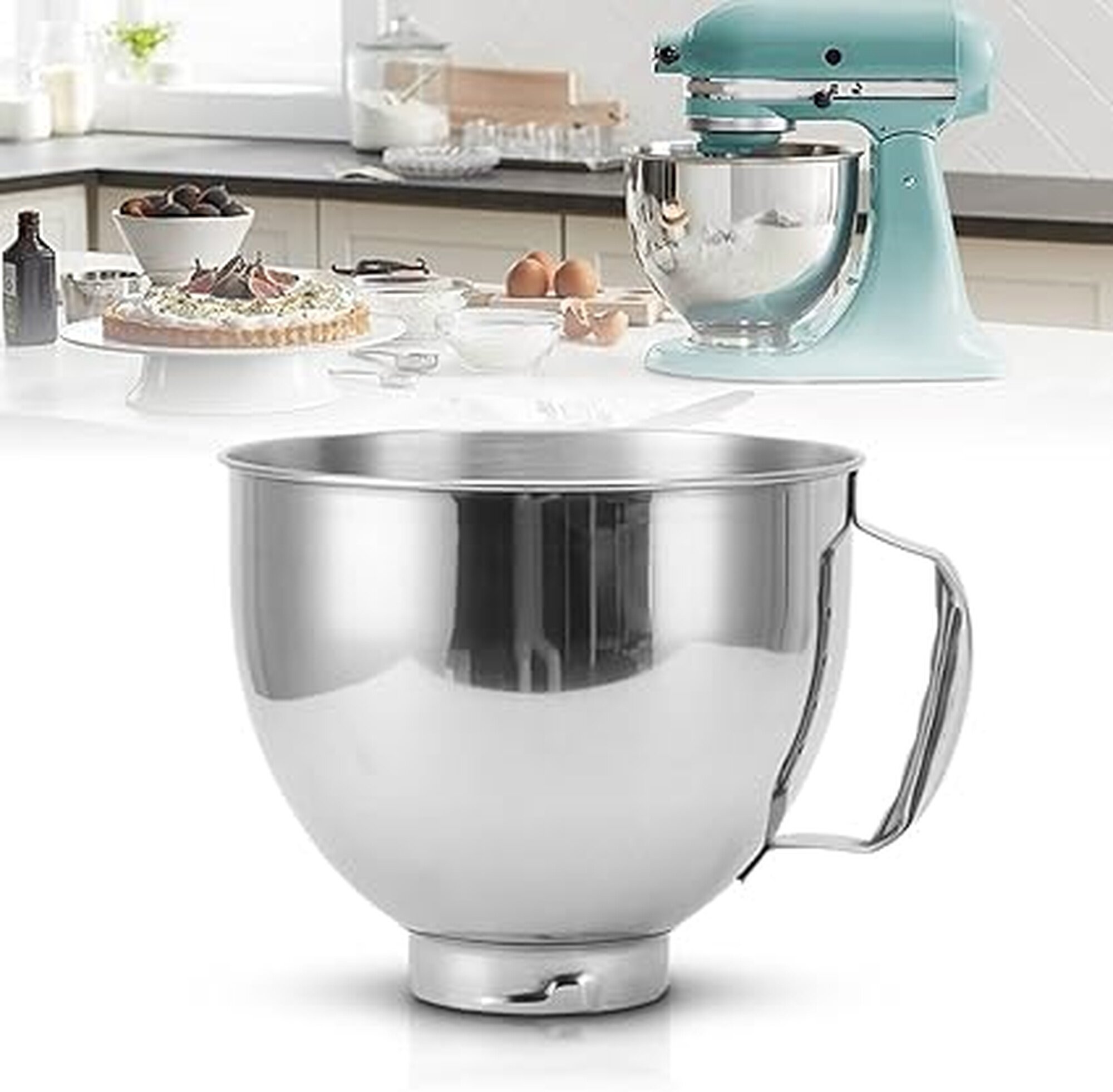 Чаша для миксера KitchenAid - из нержавеющей стали, 5 литра, цвет серебристый, Gugxiomdma6w9rsiu