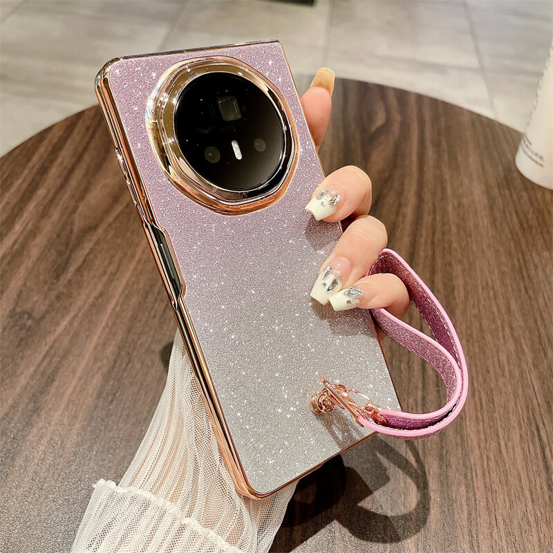 Чехол для Honor Magic V3/Хонор Магик V3, soft touch, чехол-кардиомонитор, поликарбонат (PC), защита камеры, ударопрочный, усиленные углы, держатель поп-сокет, Honor, Honor Magic V3, purple