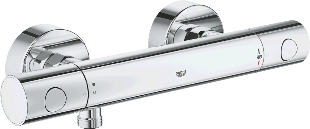 Термостатический смеситель Grohe Grohtherm 800 Cosmopolitan 34765000 хром, глянцевый, настенный, латунный, без лейки, смеситель для ванны с душем