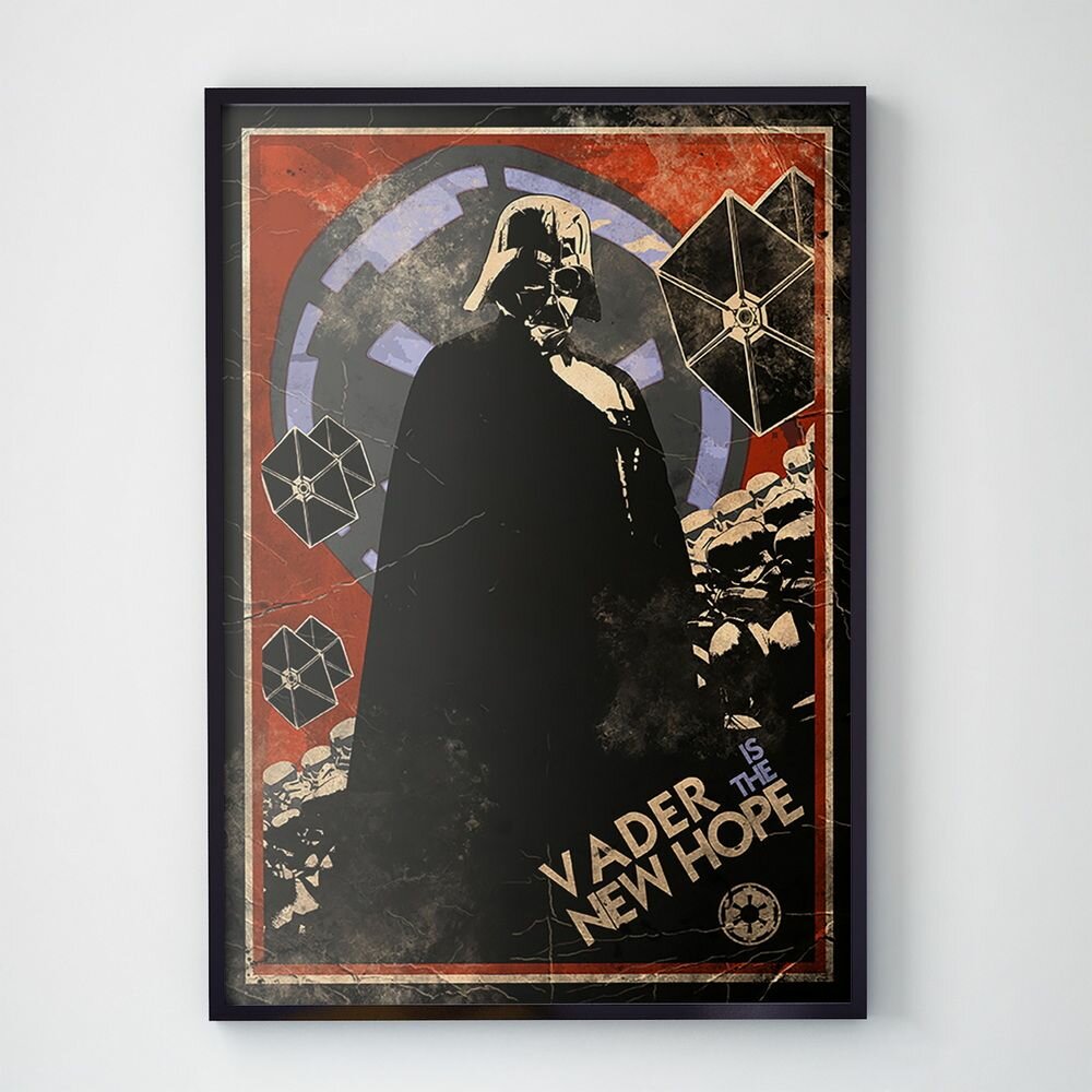 Плакат, постер Star Wars: Darth Vader, Звёздные войны: Дарт Вейдер на холсте, размер 21х30см