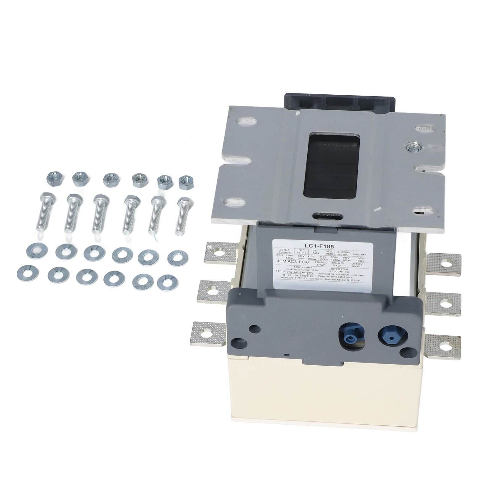 Контактор AC 185A 380V с серебряными контактами, медным сердечником и огнестойким корпусом
