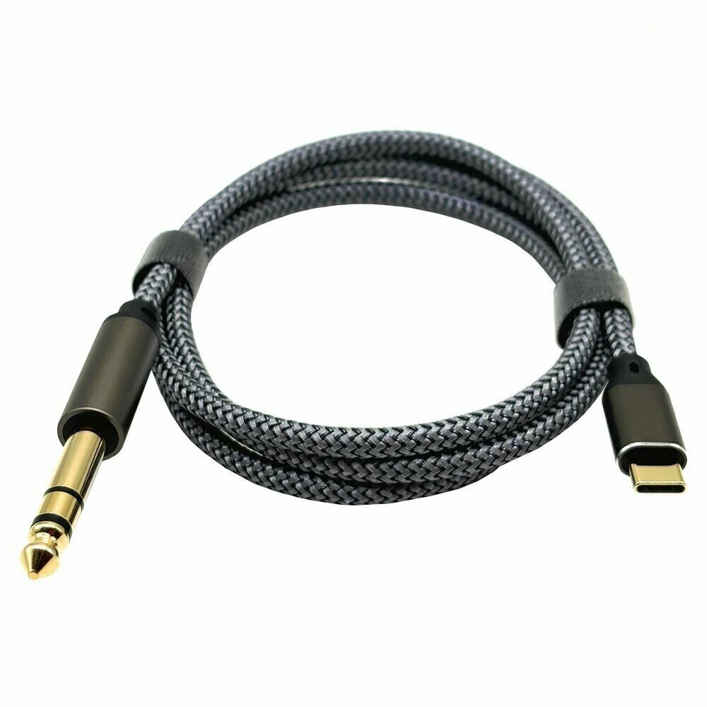 Набор кабелей для аудио, USB C/type C, плетеный нейлон, до 6.3мм, 3м