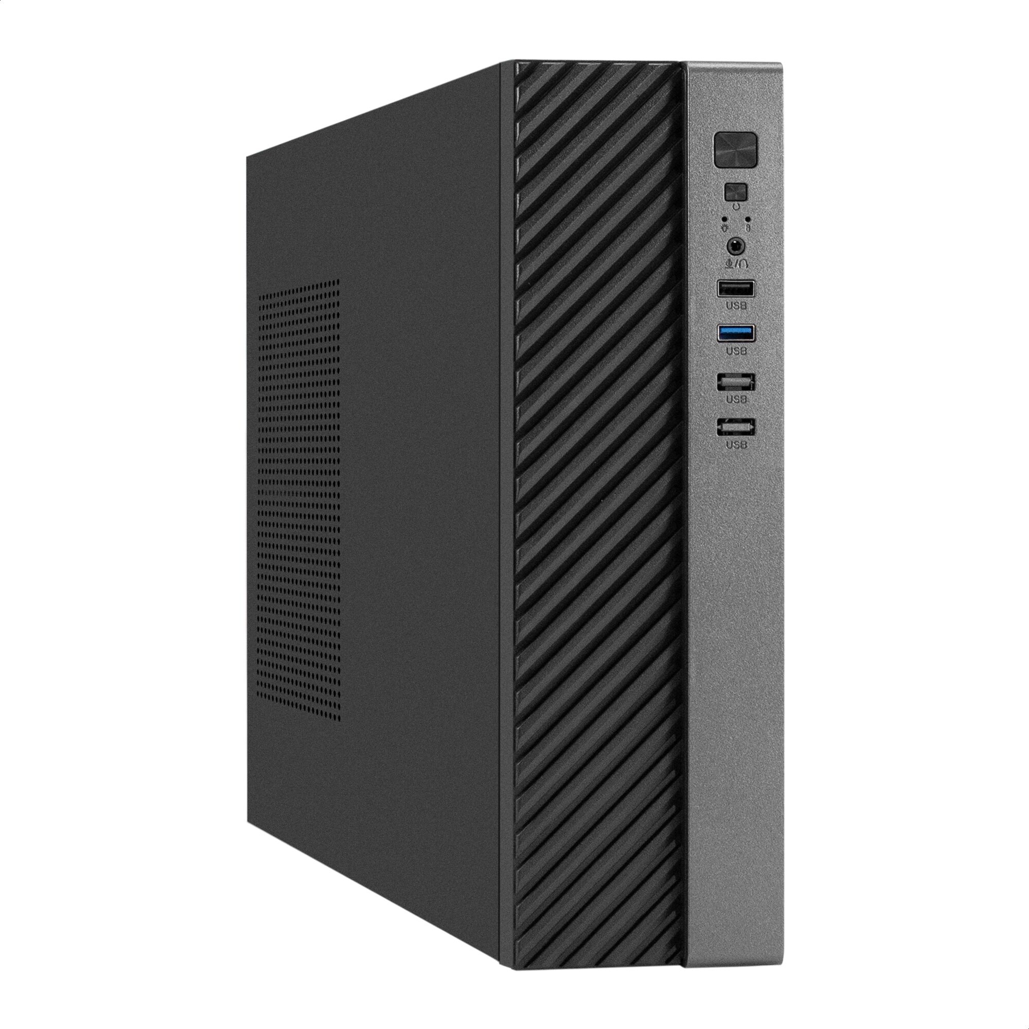 Корпус Desktop ExeGate MI-302U (mATX/mini-ITX, без БП, 1*USB+1*USB3.0, HD аудио, черный) EX298790RUS