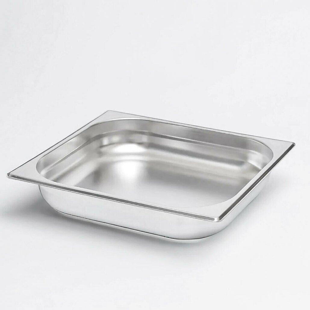 Гастроемкость 354×325×65 мм, нержавеющая сталь, GN2/3, быстрое охлаждение, прочный поддон, полированная поверхность