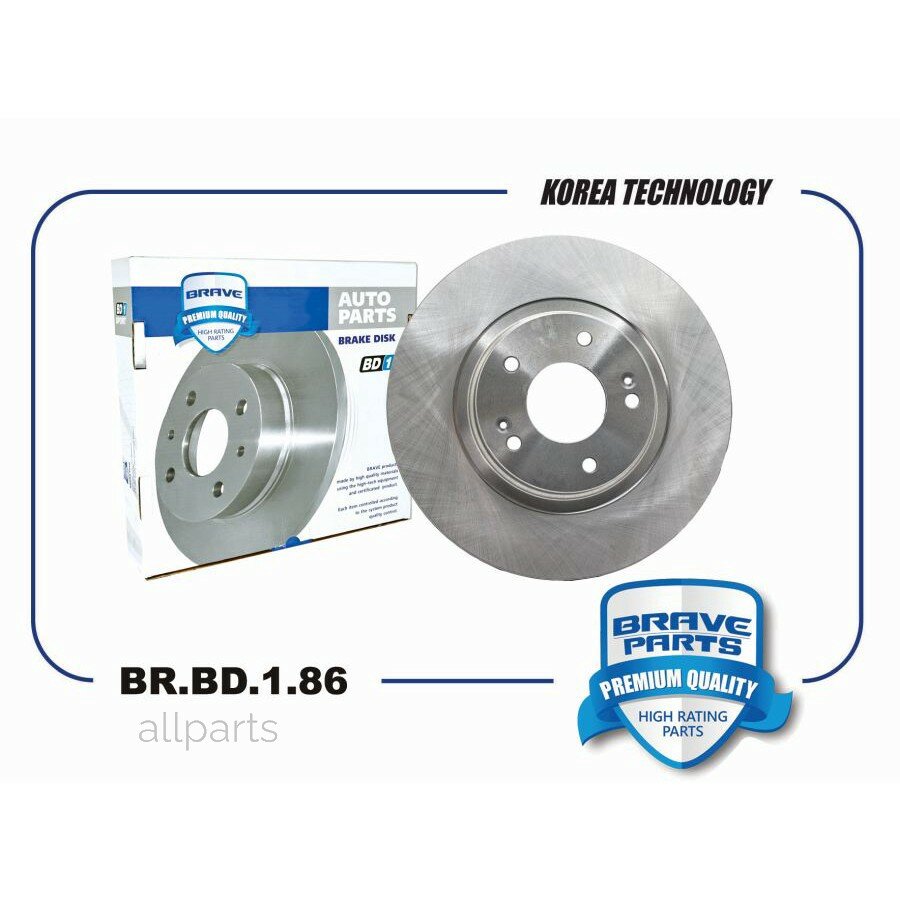 BRAVE BR. BD.1.86 Диск тормозной передний HYUNDAI SONATA, KIA K5 20- BRAVE BR. BD.1.86