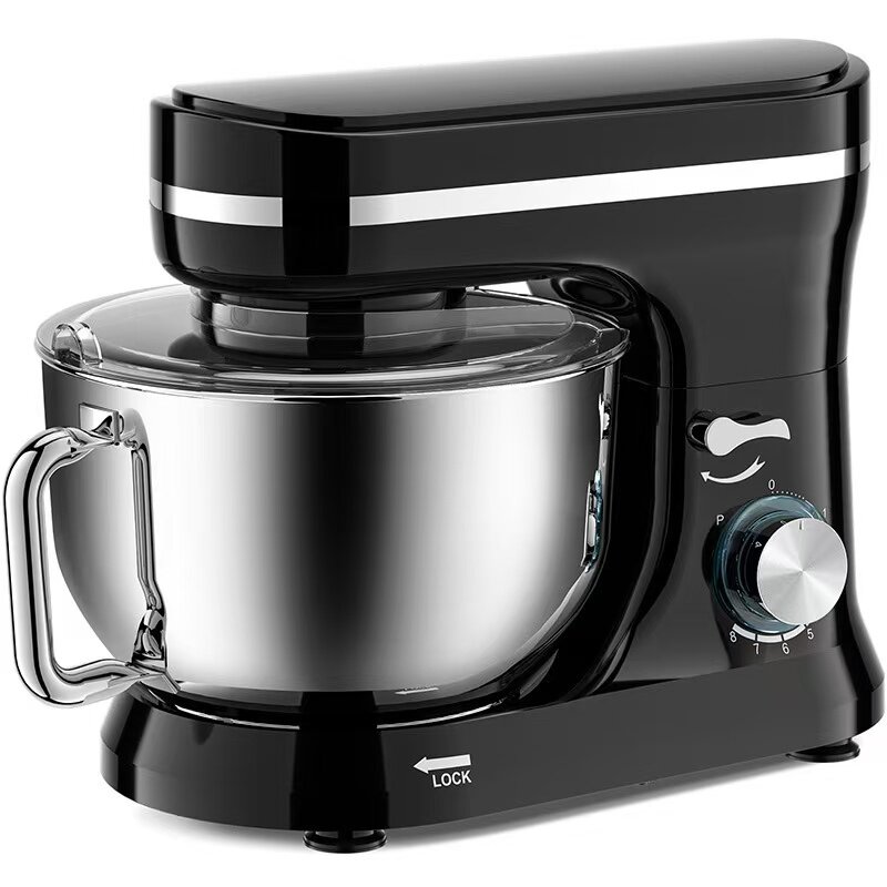 Миксер-мороженица JK-MX520, 5.5 л, с чашами, 8 скоростей, 1600Вт, серебристый/черный