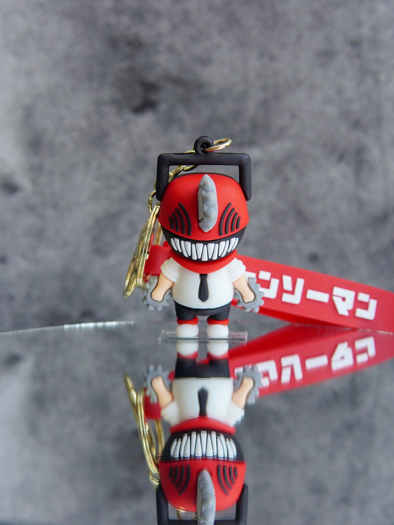 Брелок Человек-бензопила (Chainsaw Man), 6,8 см | Дэндзи | Пила вместо головы | Подарок фанатам | Panda_Print