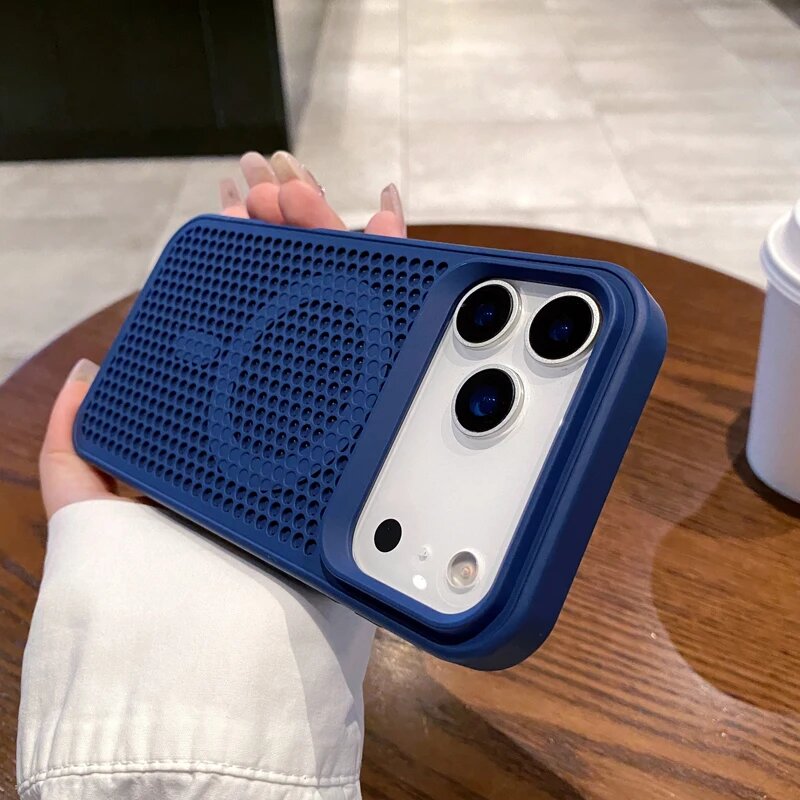 Для iPhone 17 16 Pro Max 17 Air Case Магнитный сотовый рассеиватель тепла Дышащий охлаждающий чехол для iPhone 17