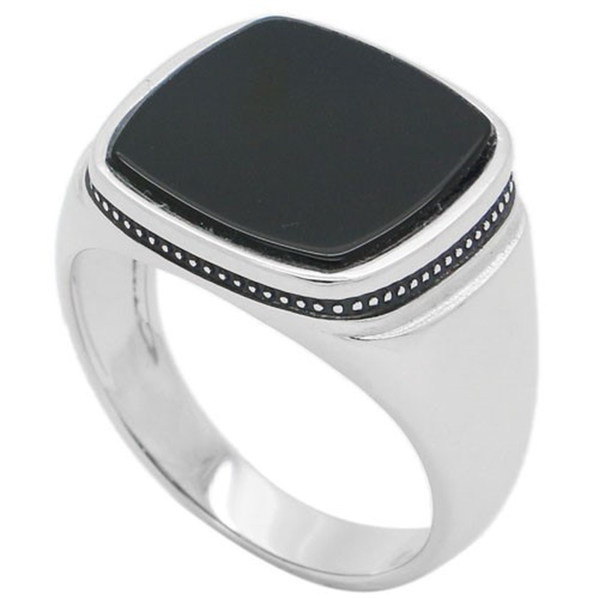 Печатка, серебро, 925 проба, родирование, агат