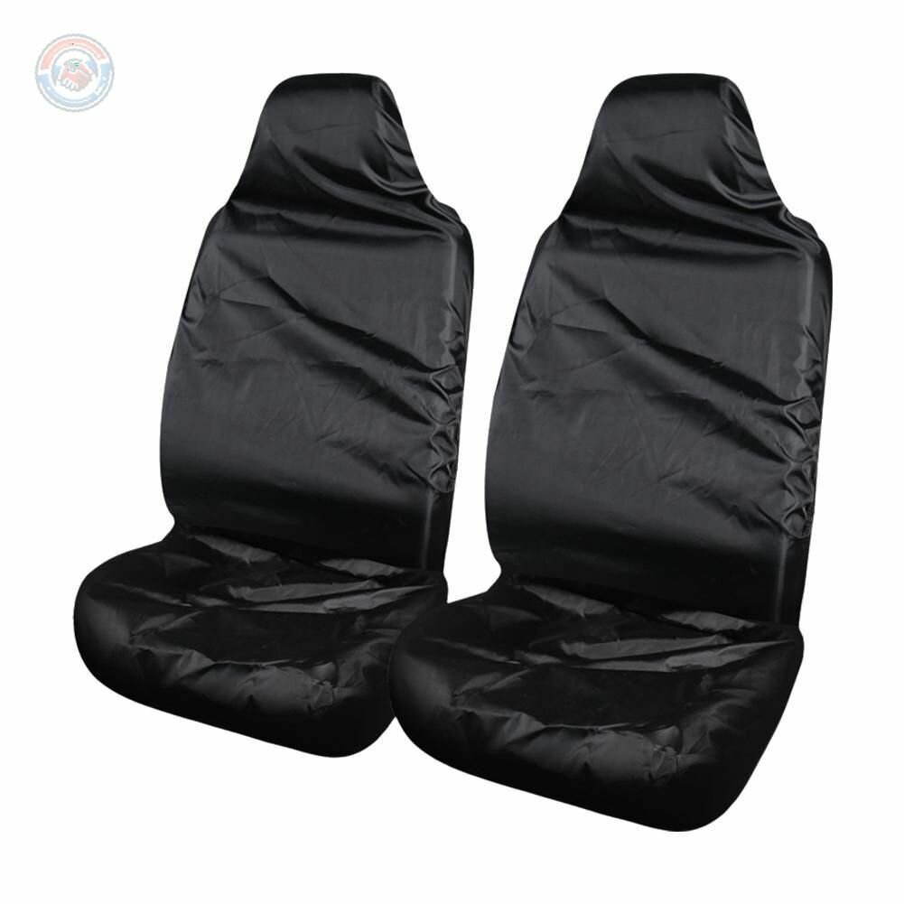 Универсальный водонепроницаемый чехол на сиденье, комплект из 2 шт, черный, защита от грязи и влаги, легко моется, подходит для большинства авто