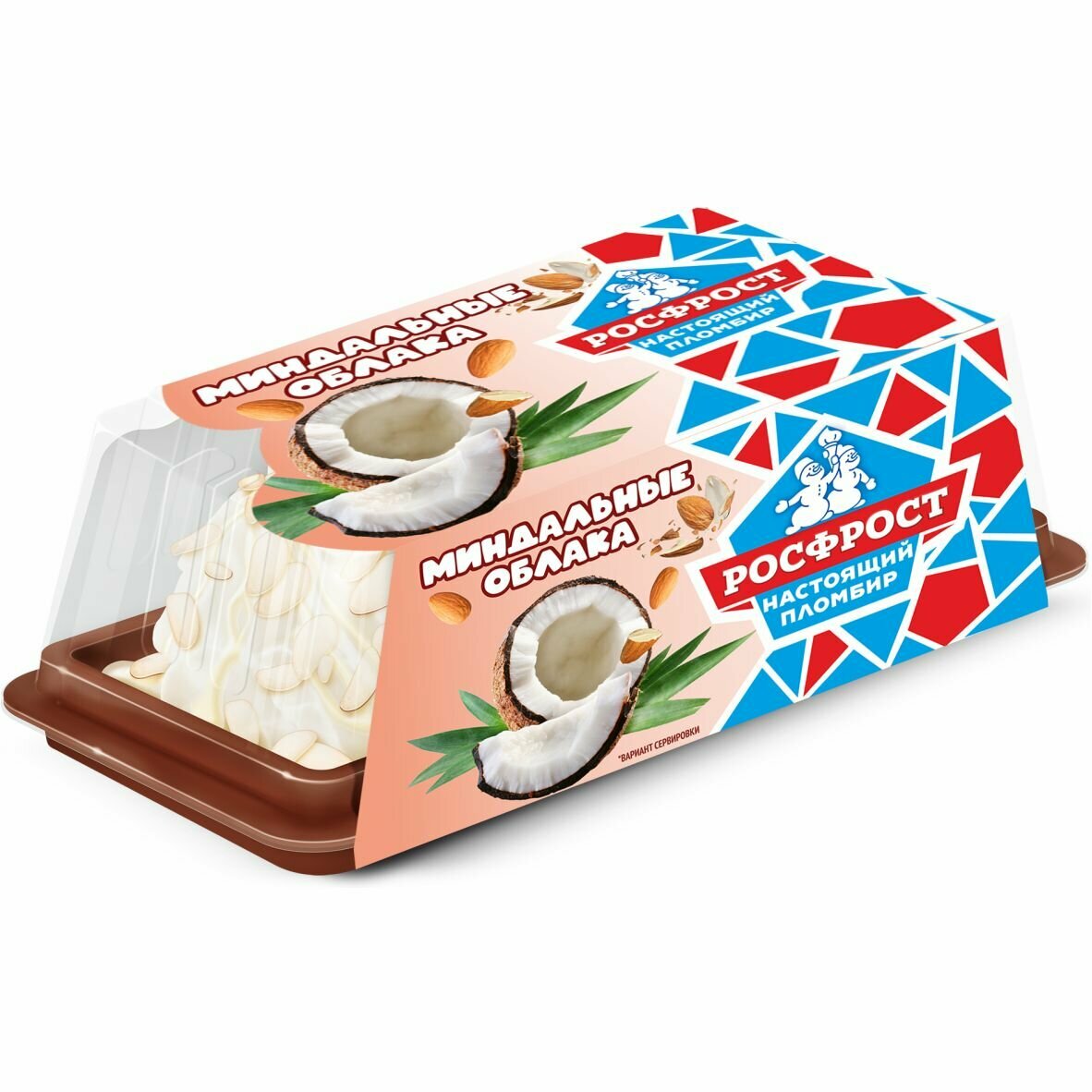 Торт-мороженое миндальные облака Настоящий пломбир 400 гр.