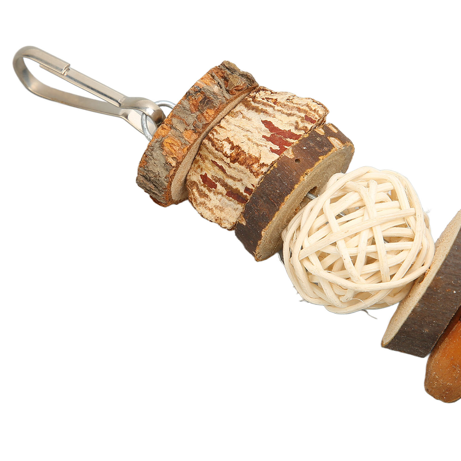 Набор игрушек для укуса птицы, шарик из ореховой лозы, каракатица, подвесной жевательный шнур для попугая с крючками из нержавеющей стали для птиц