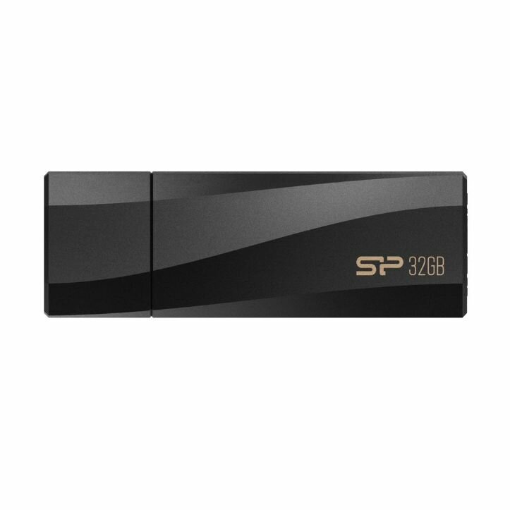 Память USB Flash 32 ГБ Silicon Power BLAZE B07 BLACK (SP032GBUF3B07V1K) - USB 3.0, скорость чтения до 32 Мб/с, скорость записи до 10 Мб/с, Колпачок, Пластик