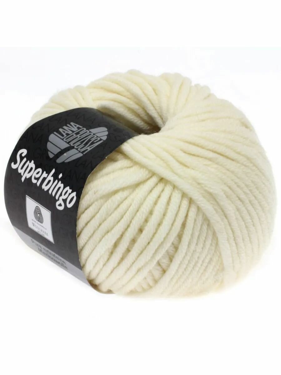 Пряжа для вязания Lana Grossa Superbingo мериносовая, цвет 016, 1 моток