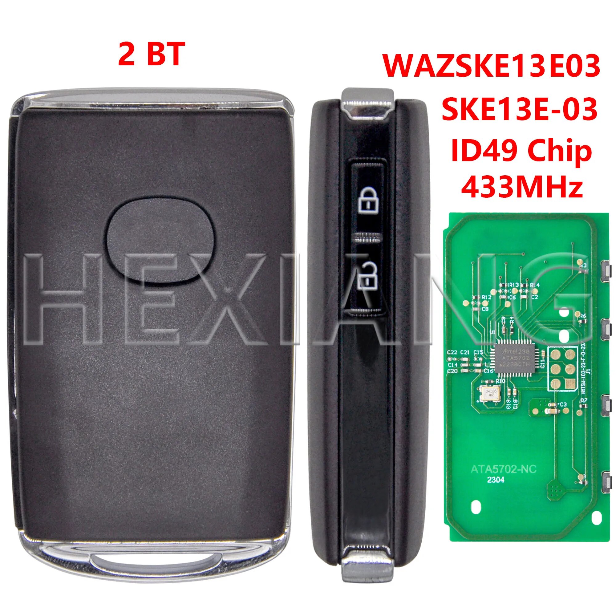 DR 6A/ID49 чип 433 МГц бесконтактный автомобильный дистанционный ключ WAZSKE11E01 WAZSKE13E03 для Mazda Axela CX30 CX-30 CX-5 CX-8 CX-9 2016-2021, 2 BT ID49 433, Blade B