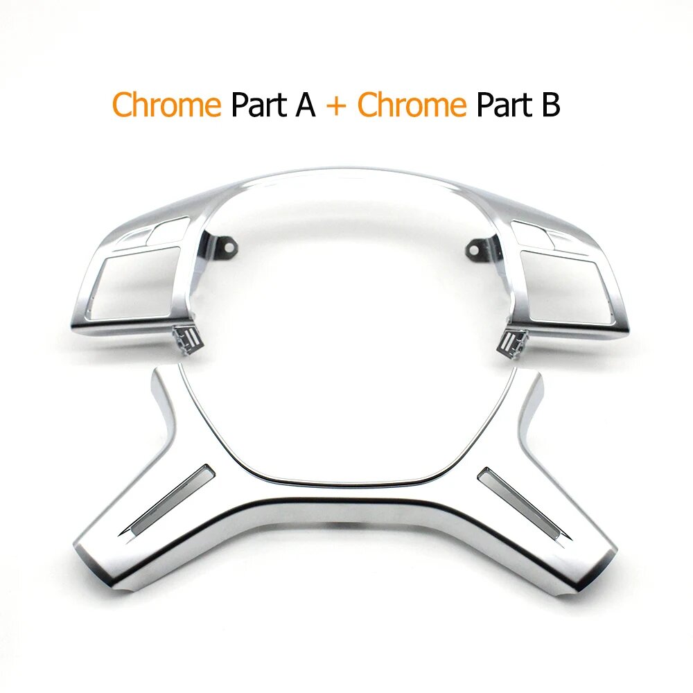 Автомобильный руль, хромированная верхняя крышка, нижняя накладка, замена для Mercedes Benz C E M ML GL GLS G Class W204 W212 W166 W463, Chrome Part AB, A0994640513