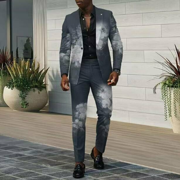 Новые мужские костюмы, деловые костюмы-двойки, костюмы для жениха, костюмы для свадебного банкета