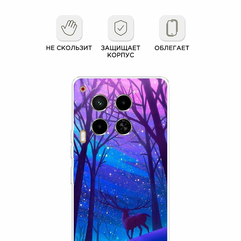 Чехол на Tecno Camon 30 4G / Текно Камон 30 4G с принтом "Северный олень" — фото 1